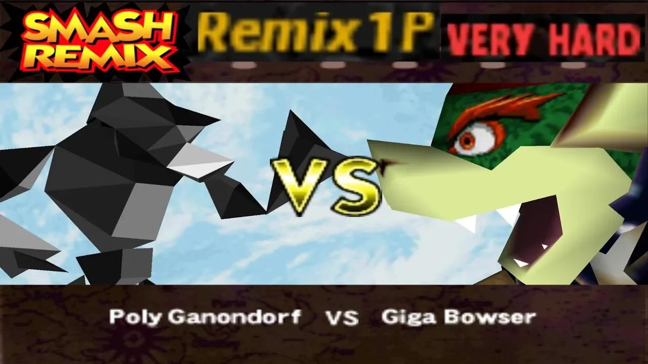 Smash Remix - Classic Mode Remix 1P Gameplay with Polygon Ganondorf ...