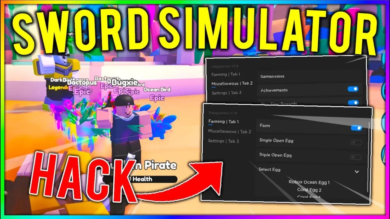 Sword Simulator Script/Hack GUI | Auto Farm, Inf Money/Gems & More!