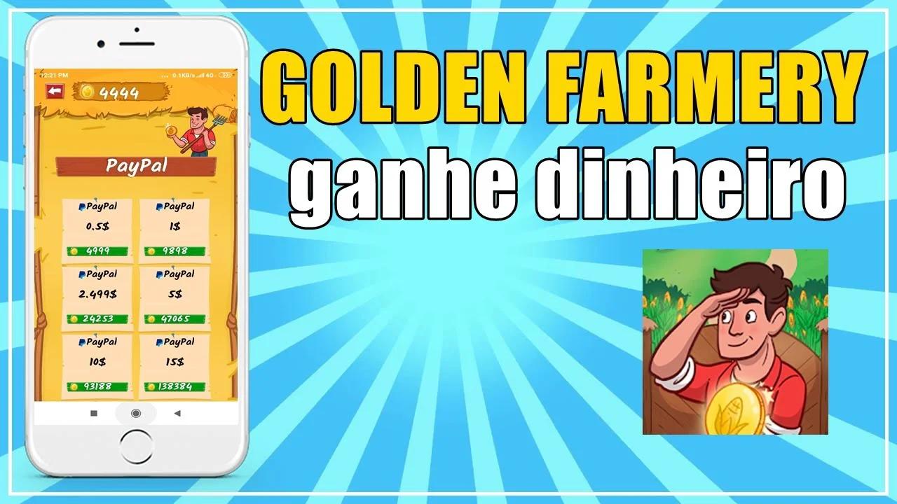 GOLDEN FARMERY como funciona e como ganhar dinheiro no aplicativo