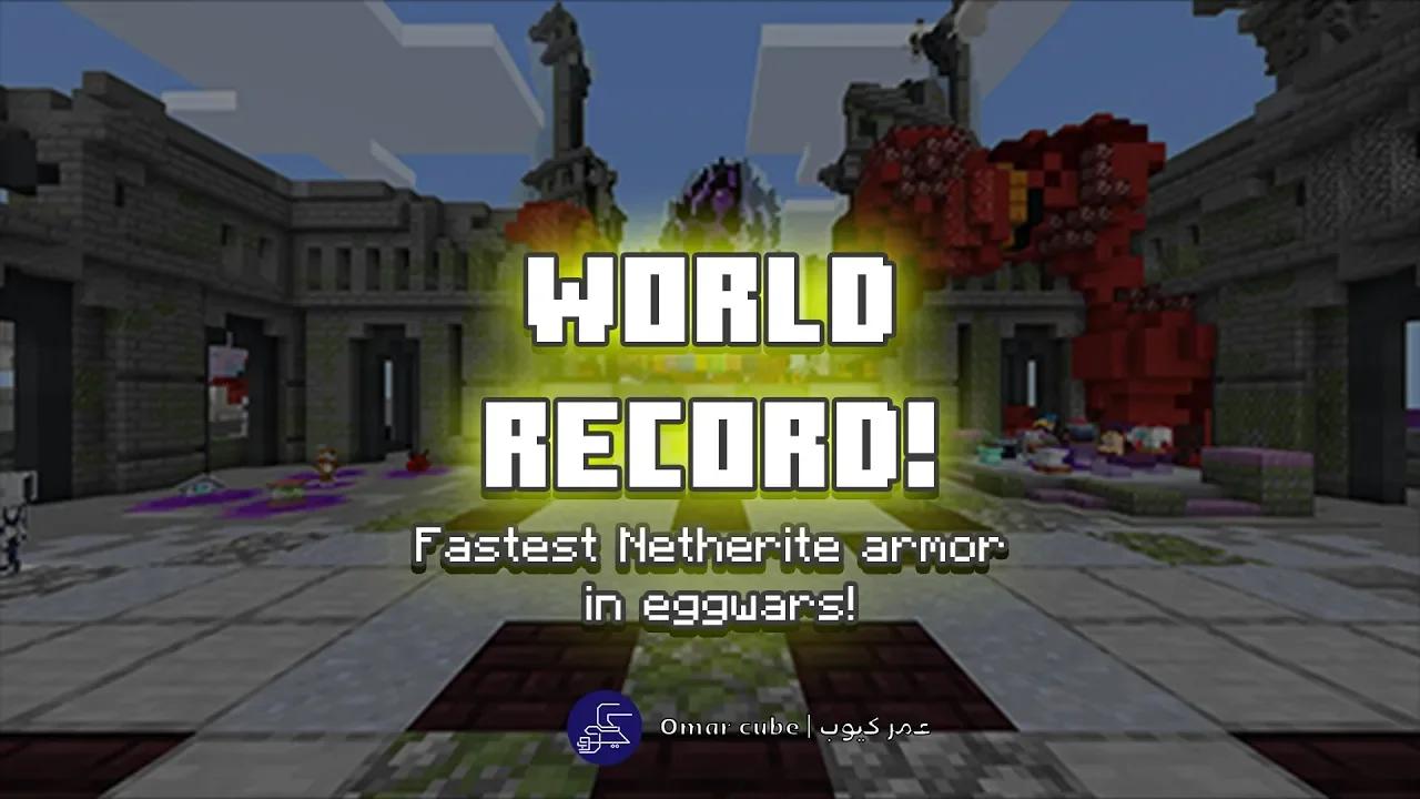 World Record Fastest Netherite Armor In Eggwars
