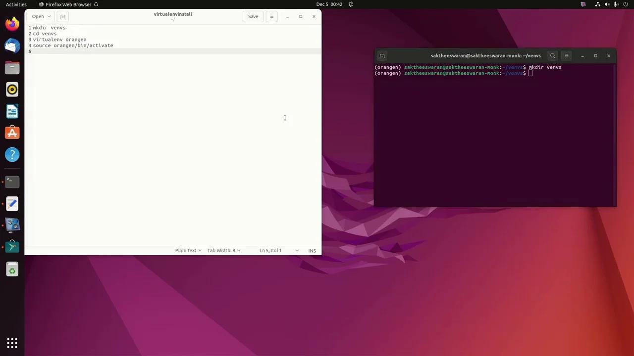 Create Virtual Environment In Python In Ubantu 2204 Lts Linux