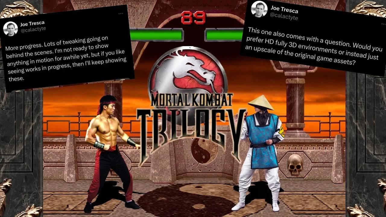 Mortal Kombat Trilogy Remake Liu Kang Vs Raiden & Joe Tresca Talks 3D ...