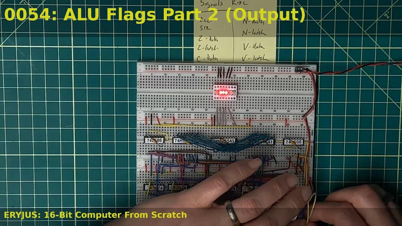 0054: ALU Flags Part 2: Output | 16-Bit Computer From Scratch