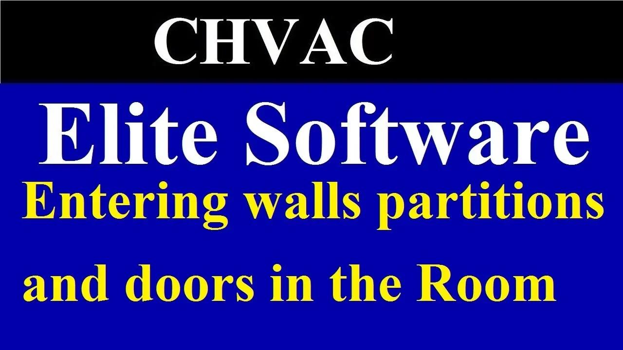 Entering walls partition and door heat load | Elite Software | Chvac ...