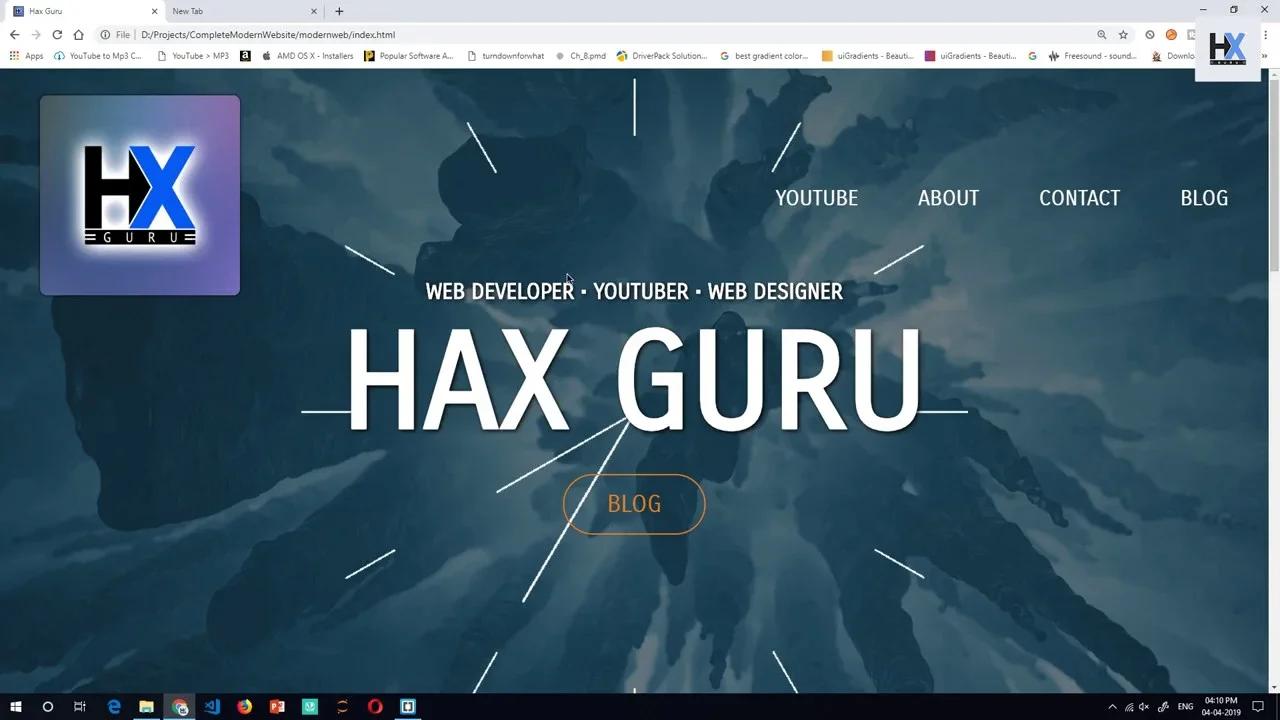 How to create a complete responsive modern website using HTML and CSS ...