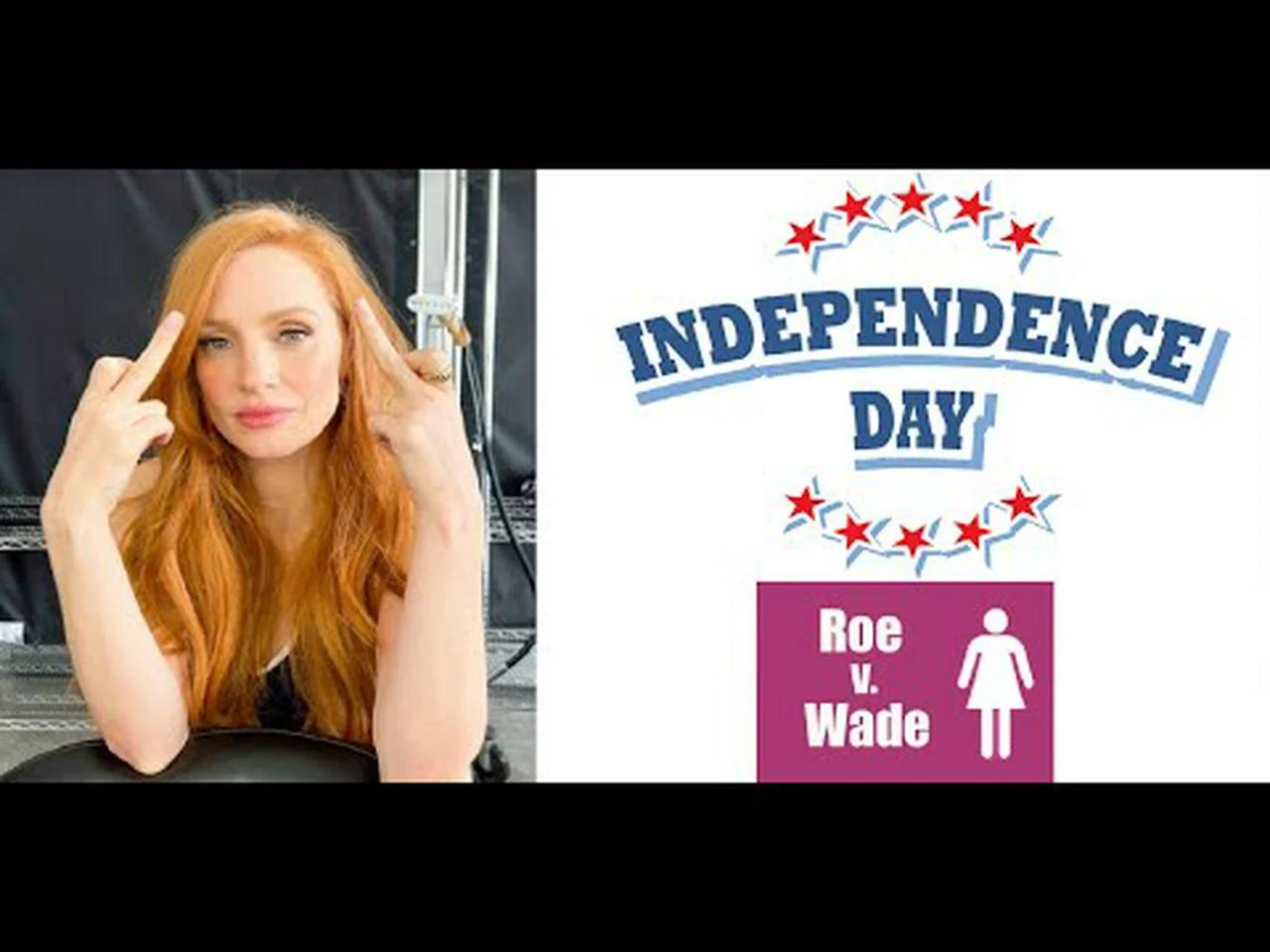 Jessica Chastain Gives the Middle Finger to America over Roe v Wade ...