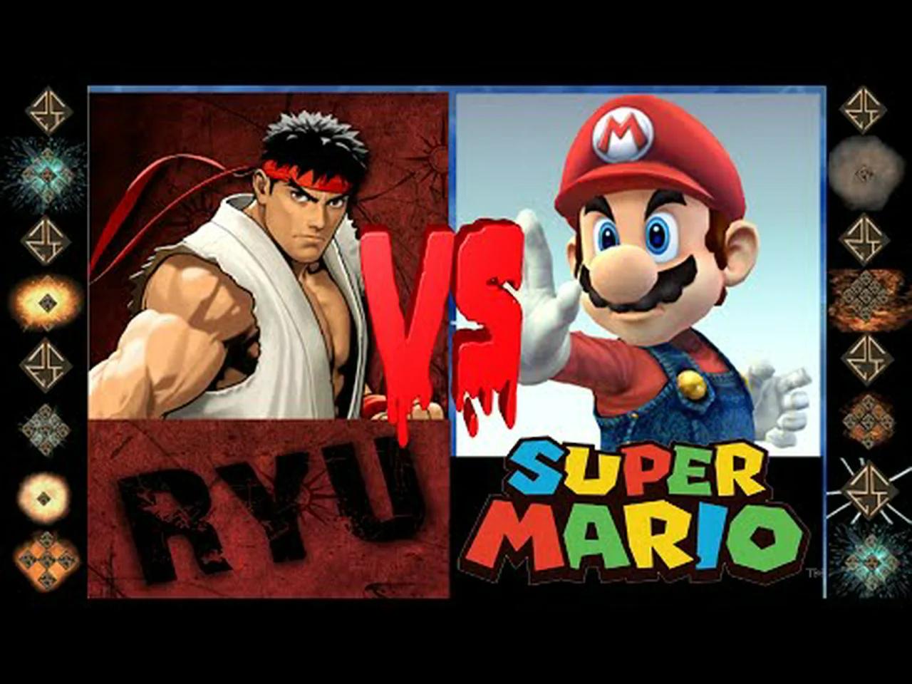 Ryu (Street Fighter) vs Super Mario (Mario Bros) - Ultimate Mugen Fight ...