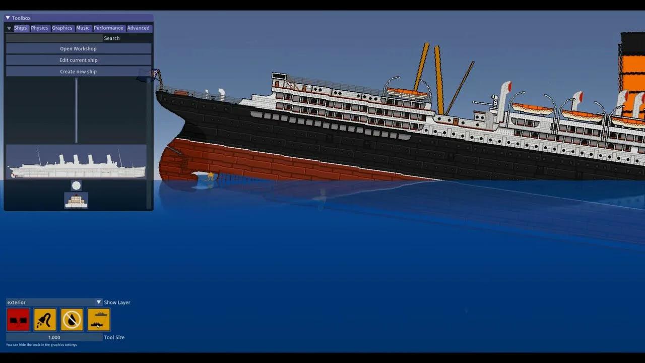 Sinking Simulator - Aquitania: Nice breaking and sinking