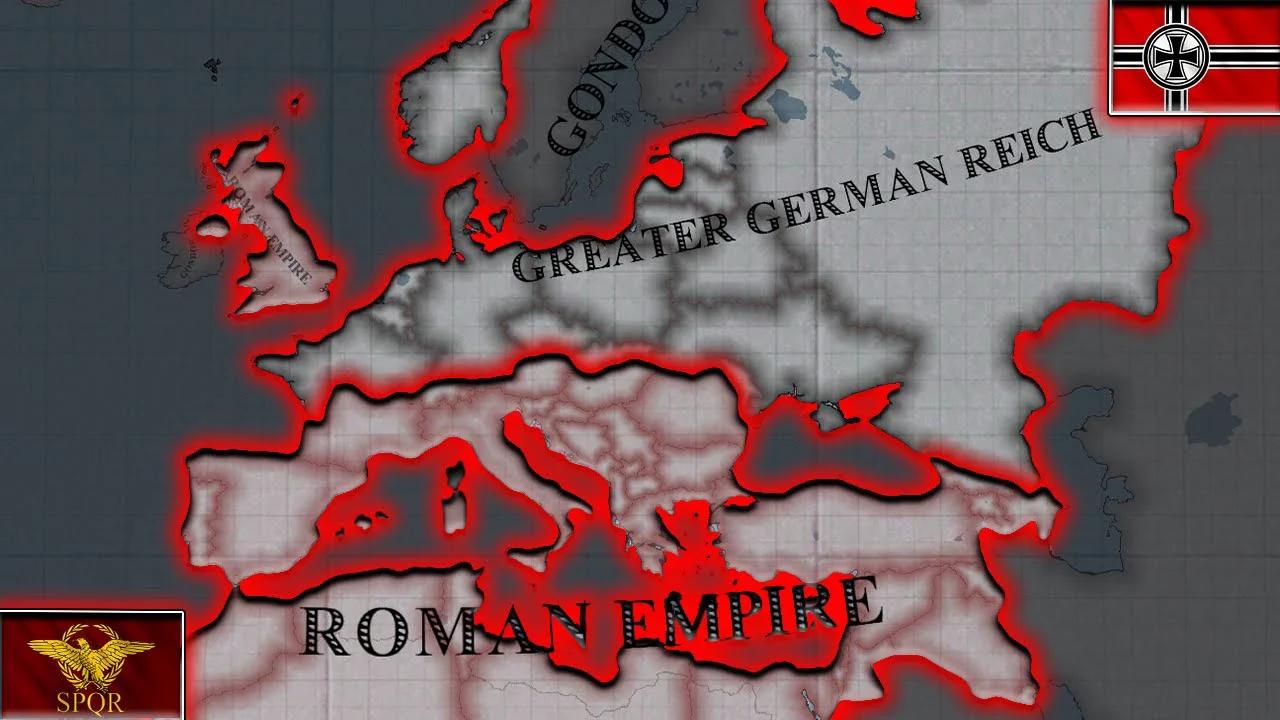 Modern Roman Empire vs Modern Greater German Reich - Hoi4 Timelapse