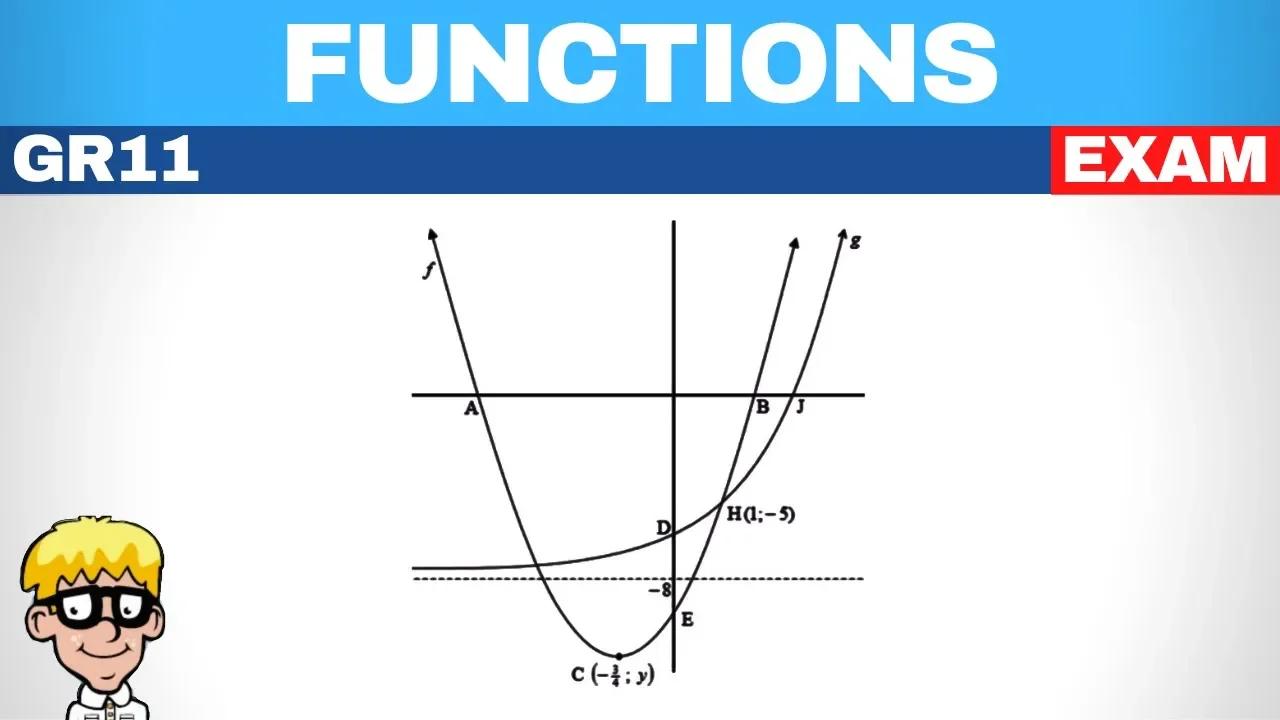 Functions grade 11 exam questions