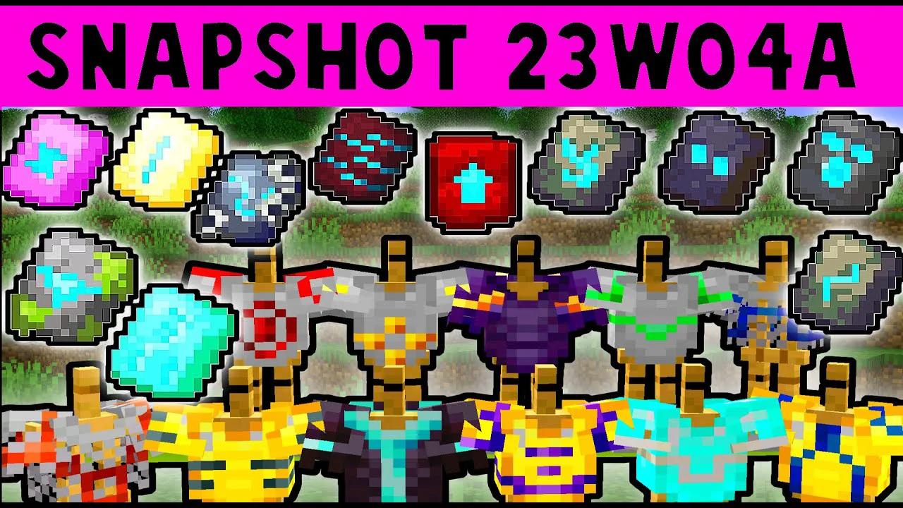 TRIM Armor in 1.20 Minecraft! Netherite NERF 23w04a