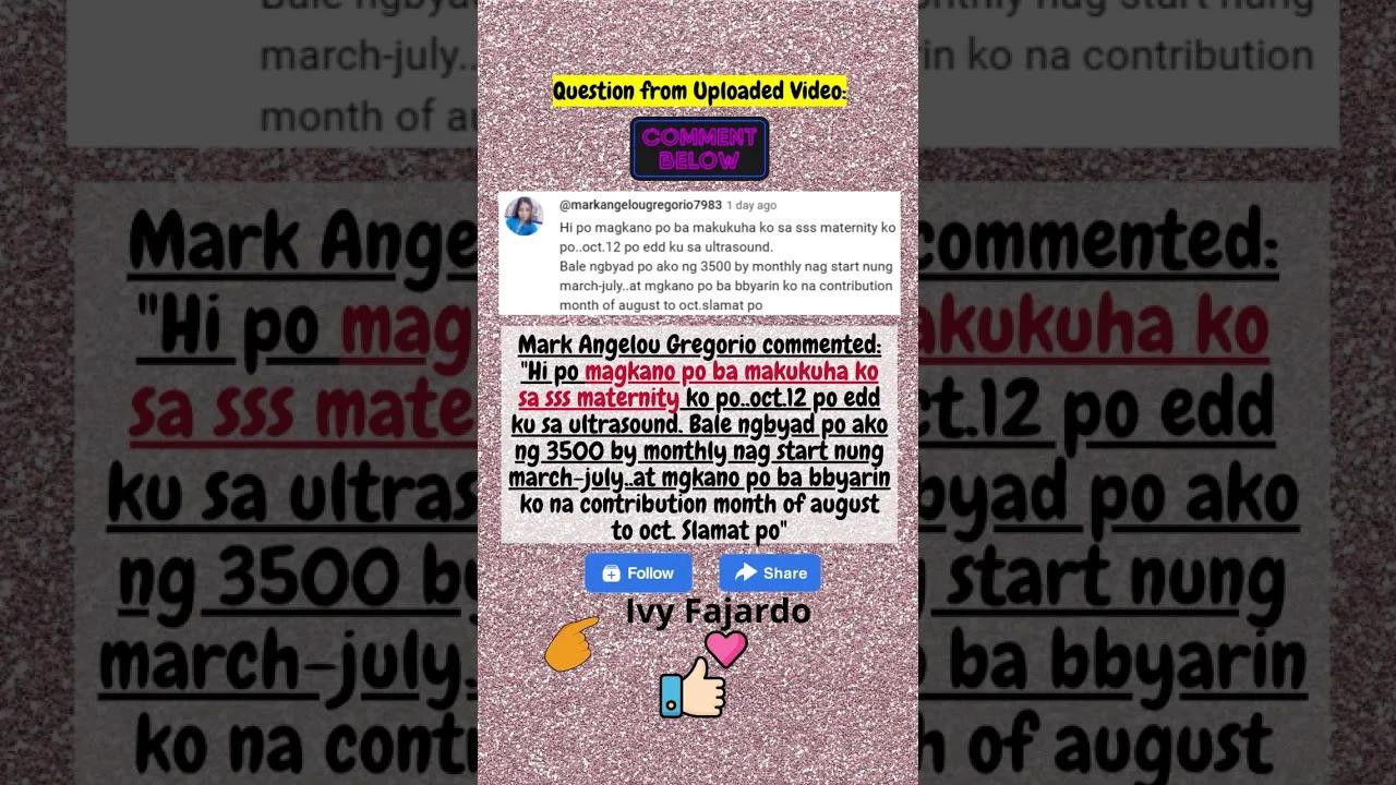 SSS | OCTOBER 2023 ang EDD | Magkano ang Maternity Benefits | Paano ang ...