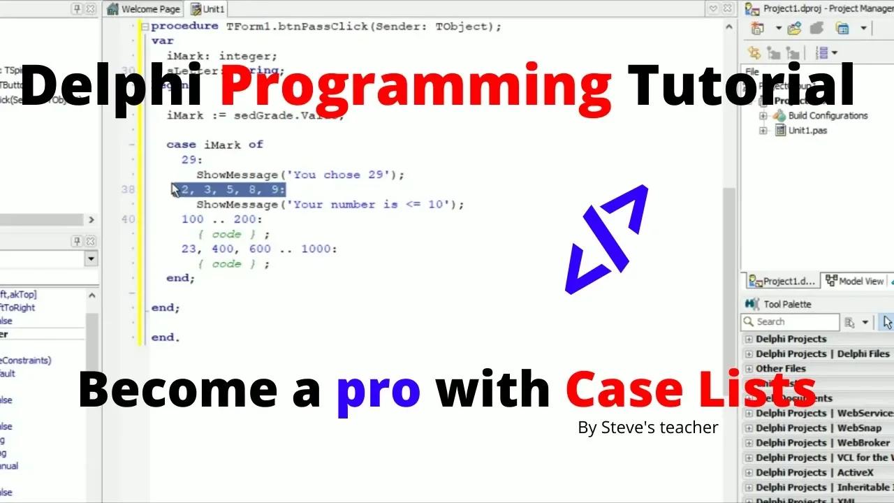 Case lists - Delphi Tutorial (part 22)