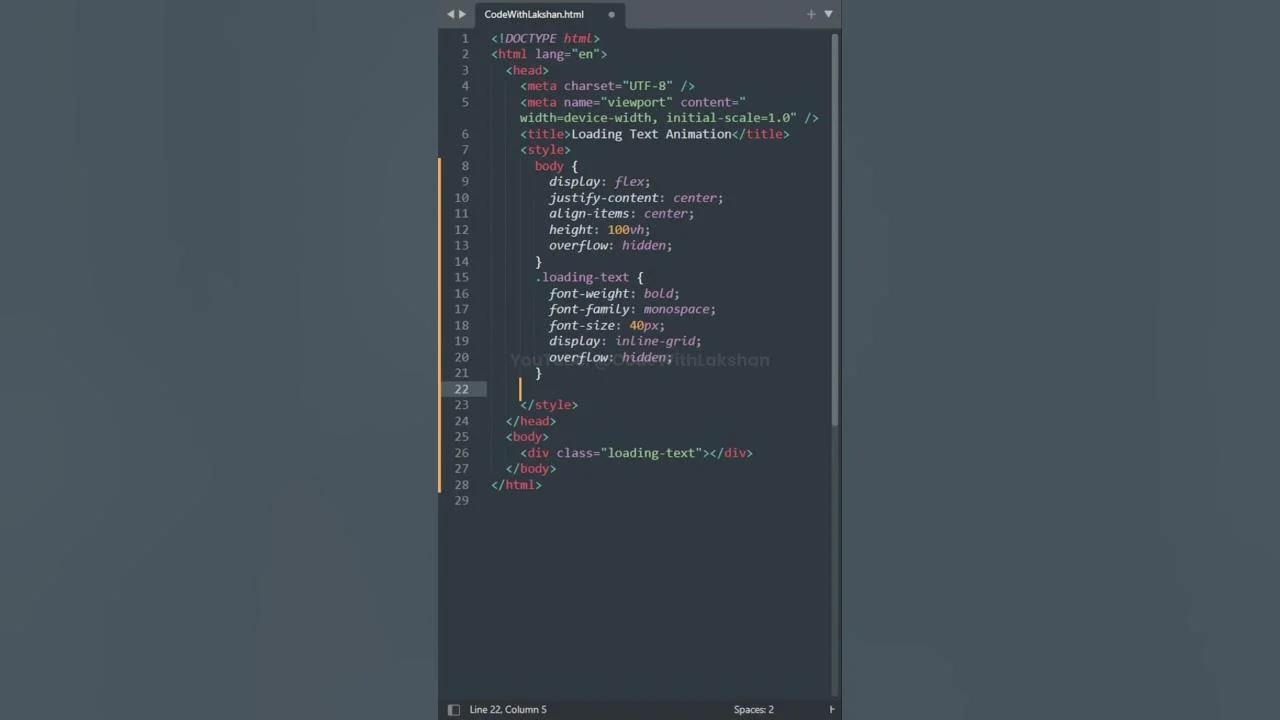 Loading Text Animation | HTML CSS