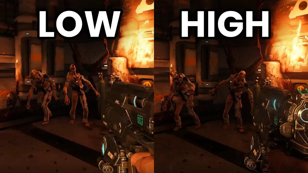 DOOM 2016 - LOW vs HIGH Graphics Settings Test