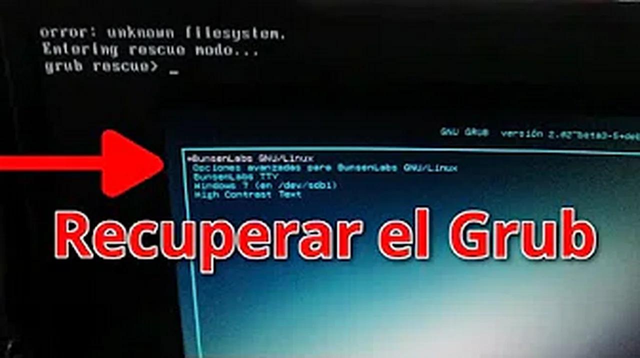 Como Recuperar el GRUB desde una live iso (bunsenlabs)