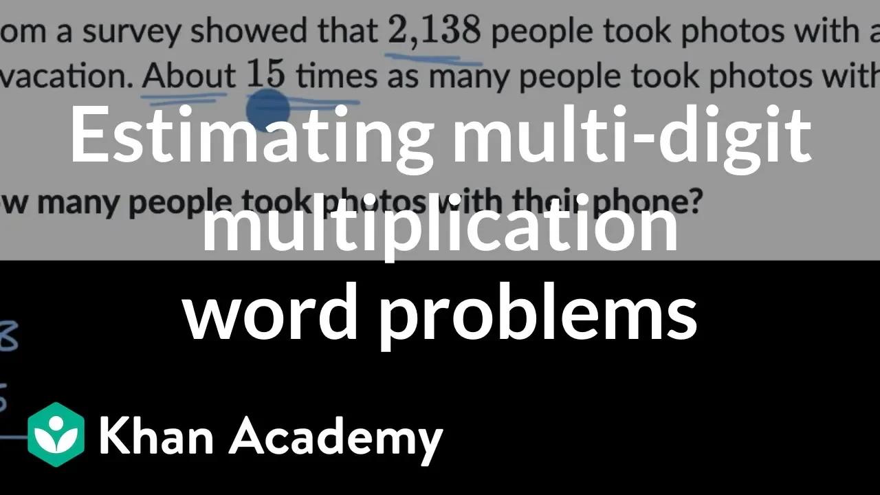 Estimating multi-digit multiplication word problems | Grade 5 (TX TEKS ...