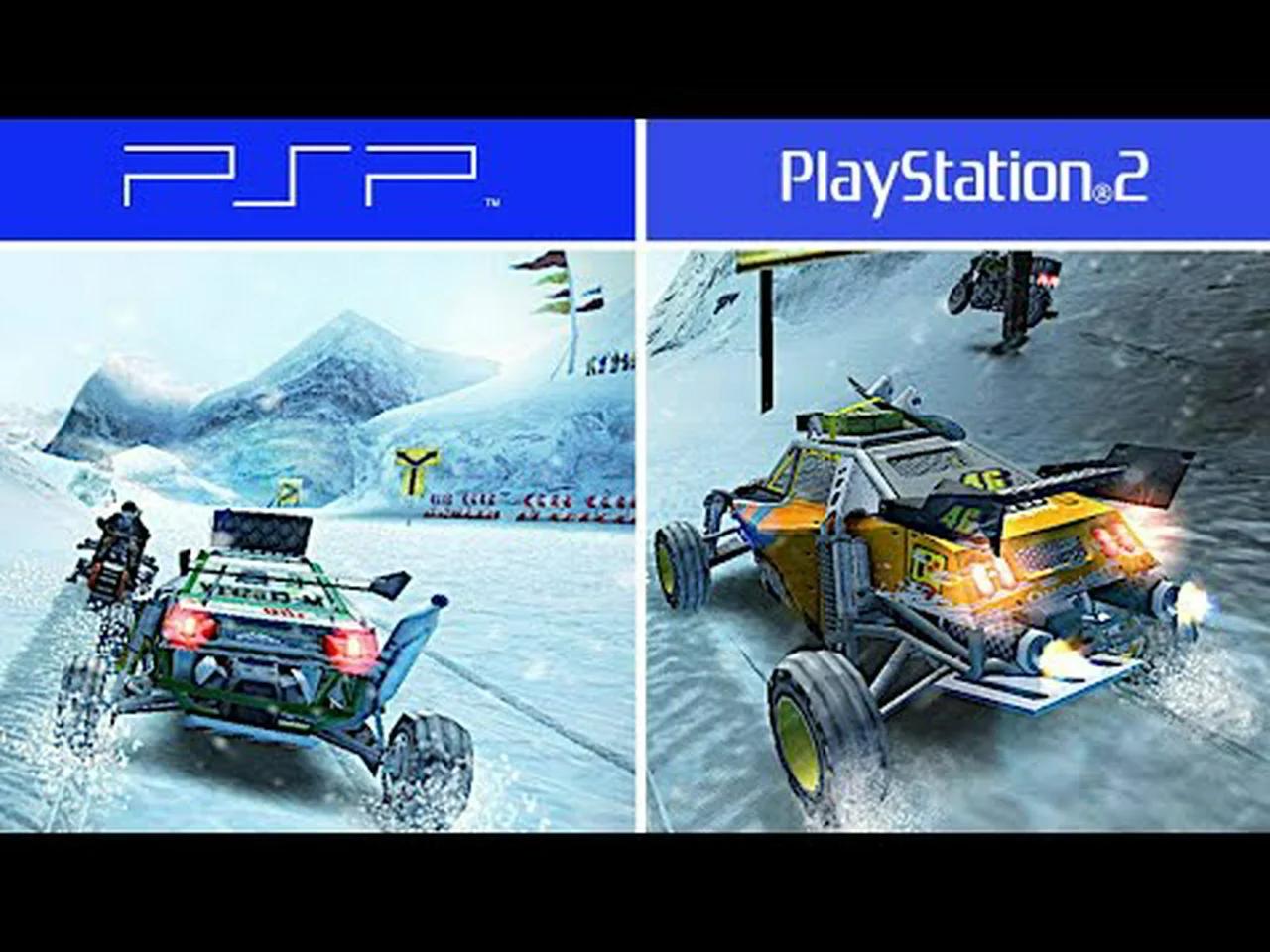 Motorstorm - Arctic Edge | PSP vs PS2 vs PPSSPP vs PCSX2 Comparison
