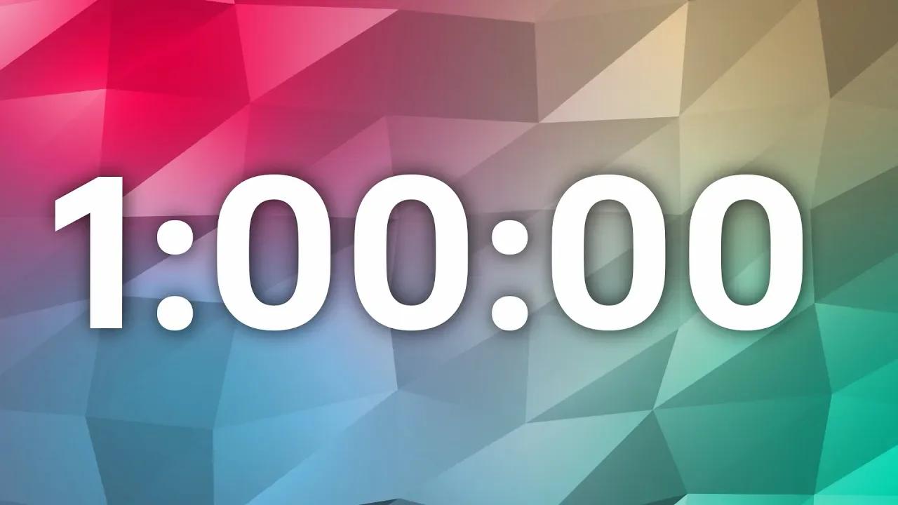 1 Hour Countdown Timer With Ticking Sound Effects Alarm At The End