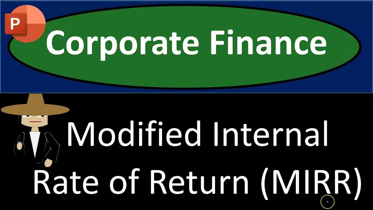 Modified Internal Rate of Return (MIRR) 1230