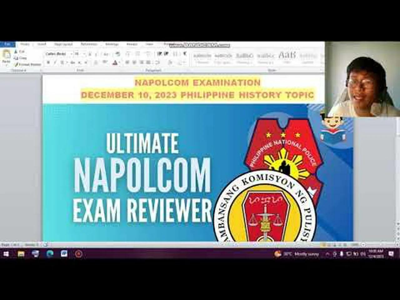 Napolcom Review (PHILIPPINE HISTORY) for December 10 2023 (50 ITEMS )