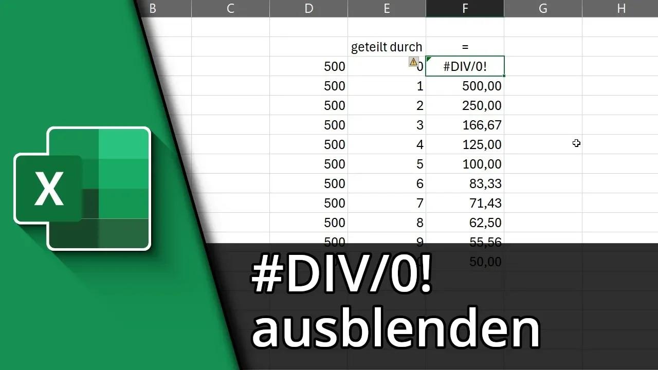 Excel div/0 ausblenden | Excel #div/0 ausblenden Tutorial