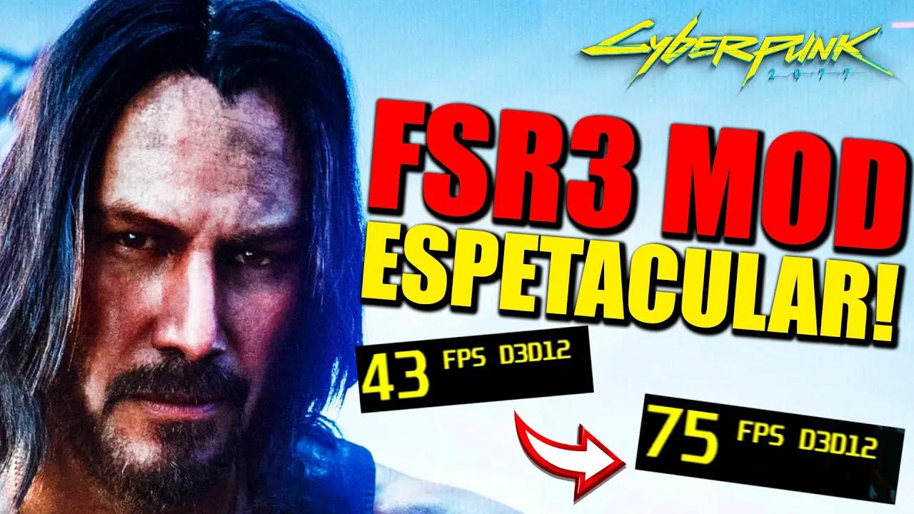 ESPETACULAR o FSR 3 MOD no CYBERPUNK 2077! DOBROU o FPS na minha GTX1660!