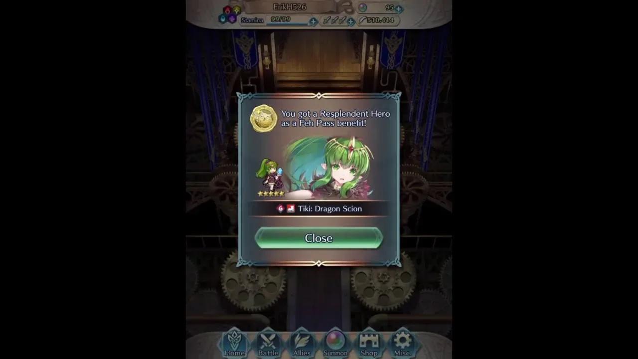ErikH526 - Fire Emblem Heroes - Resplendent Tiki OG Gift - 01-25-2021