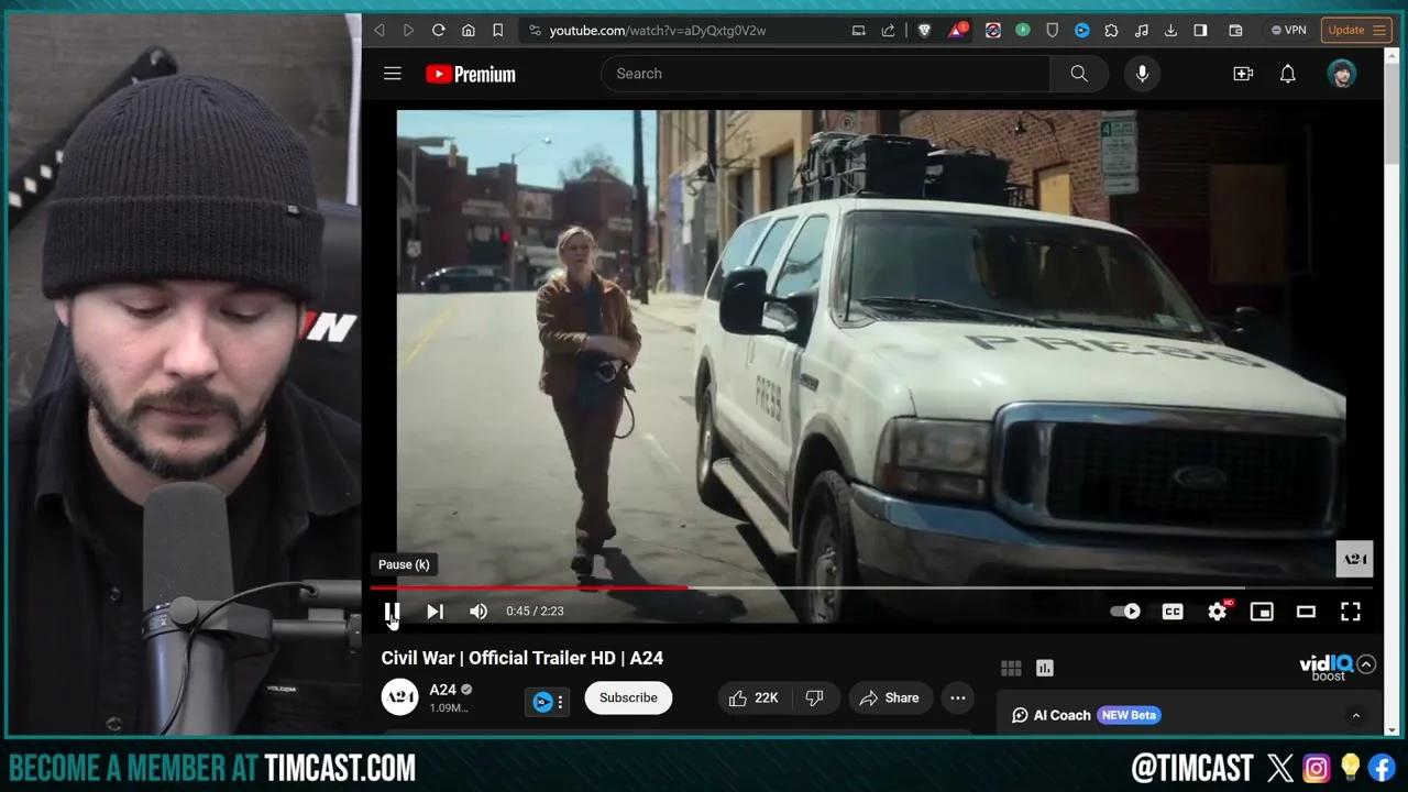 Tim Pool REACTS To New CIVIL WAR Movie Trailer, 2024 Film Shows 2nd US ...