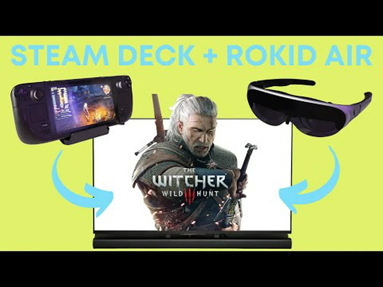Your Steam Deck On A MUCH BIGGER Virtual Screen! Steam Deck + Rokid Air ...