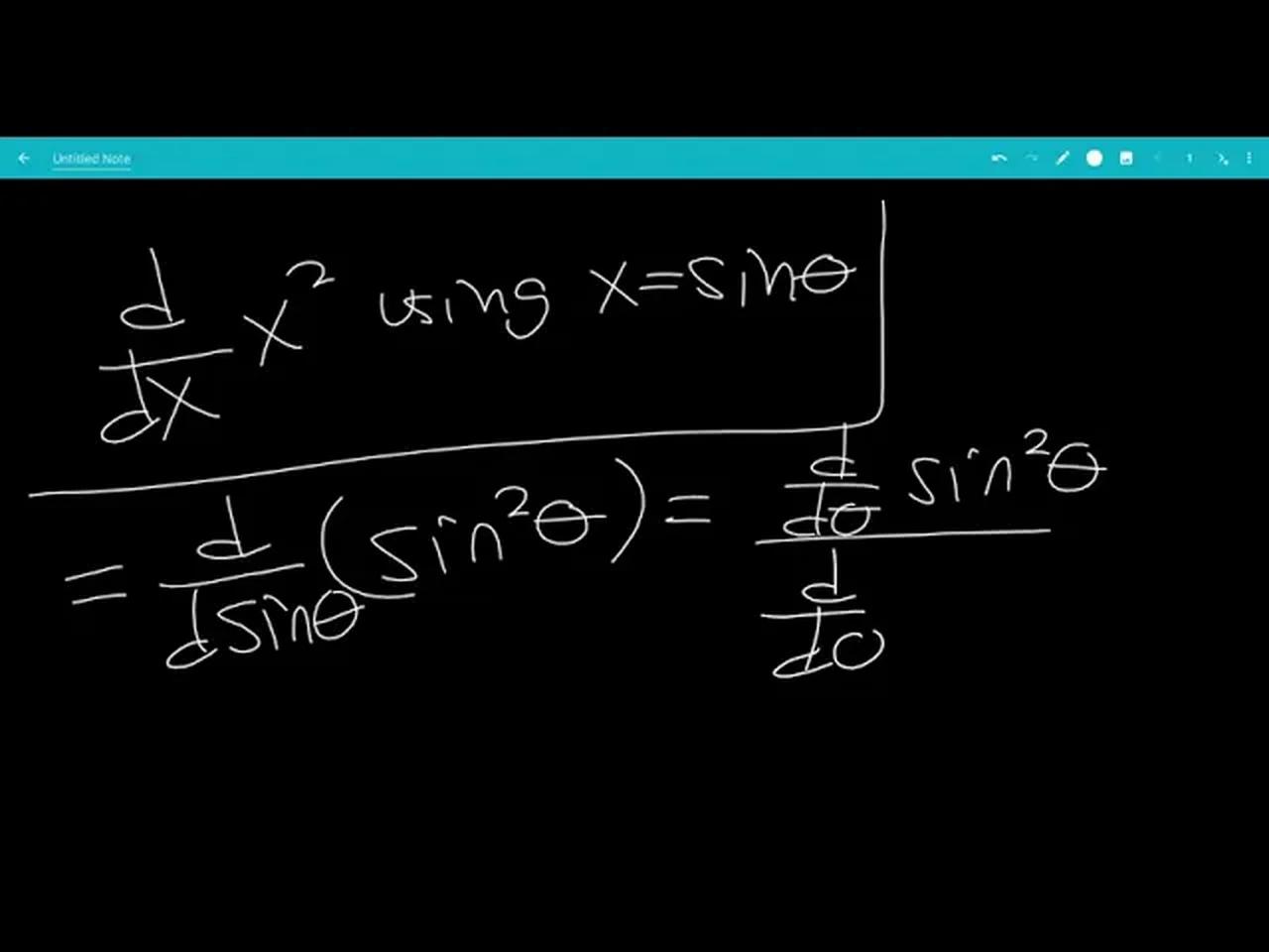 Derivative of x^2 using substitution