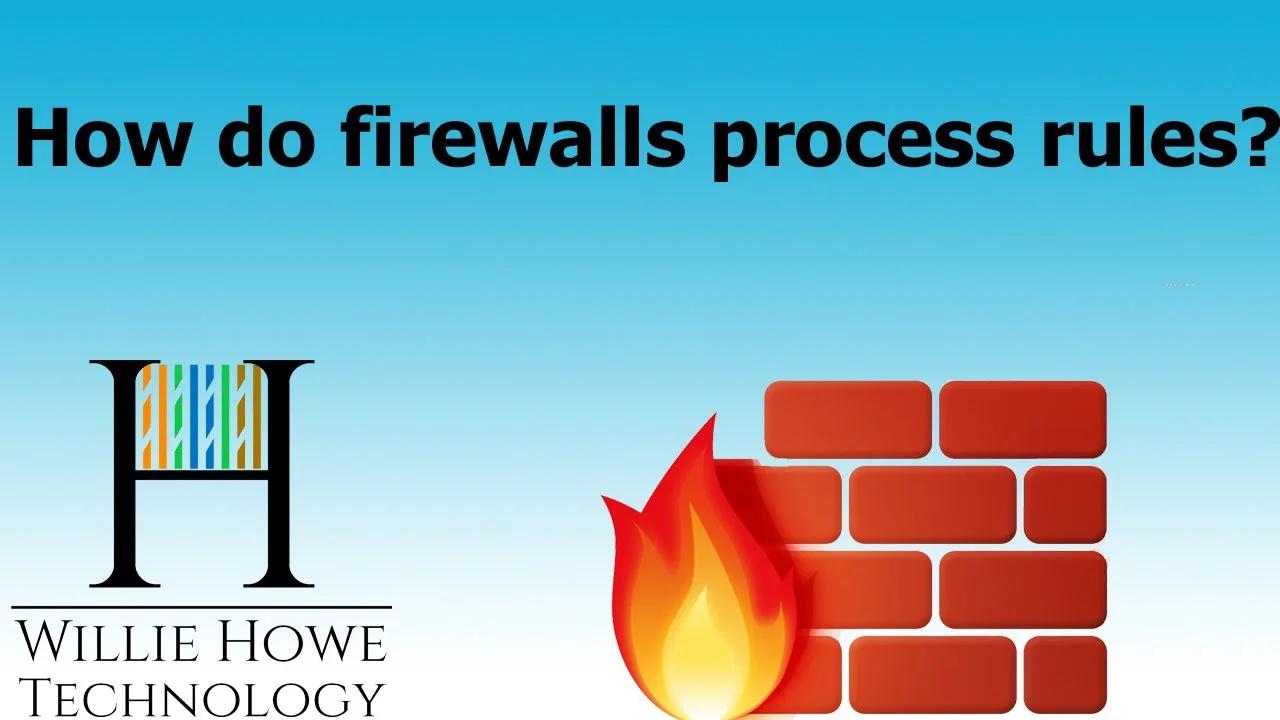 How do firewalls process rules?