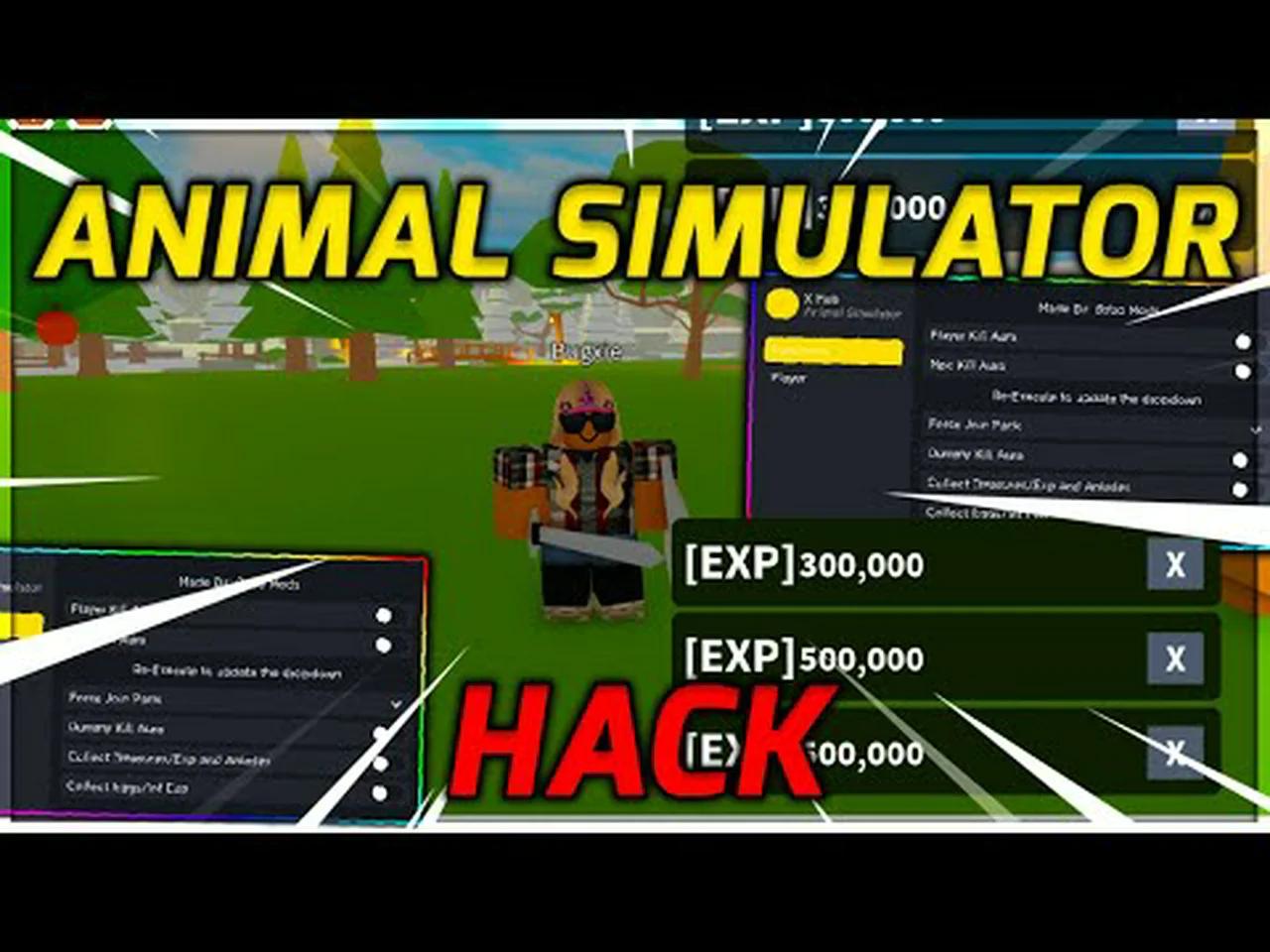 Roblox Animal Simulator Script Hack GUI | Infinite XP, Unlock ...