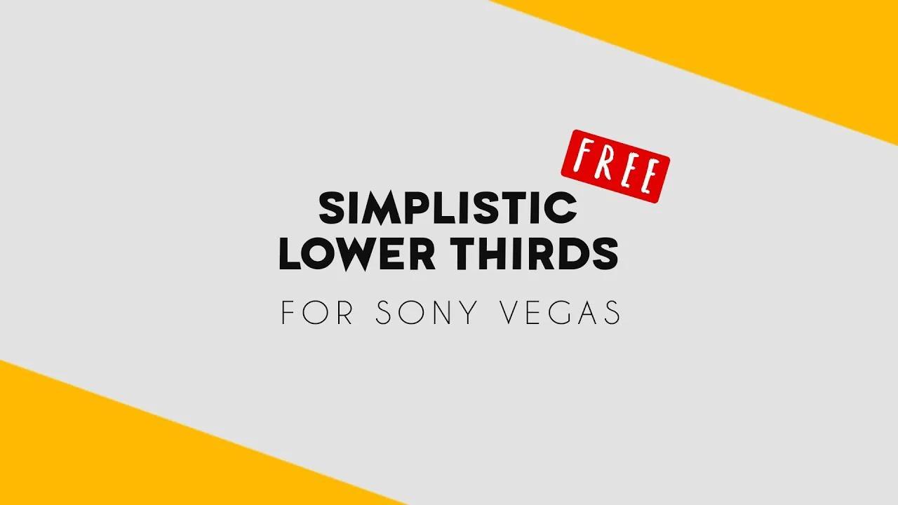 FREE Simplistic Lower Thirds Animation (Sony Vegas)