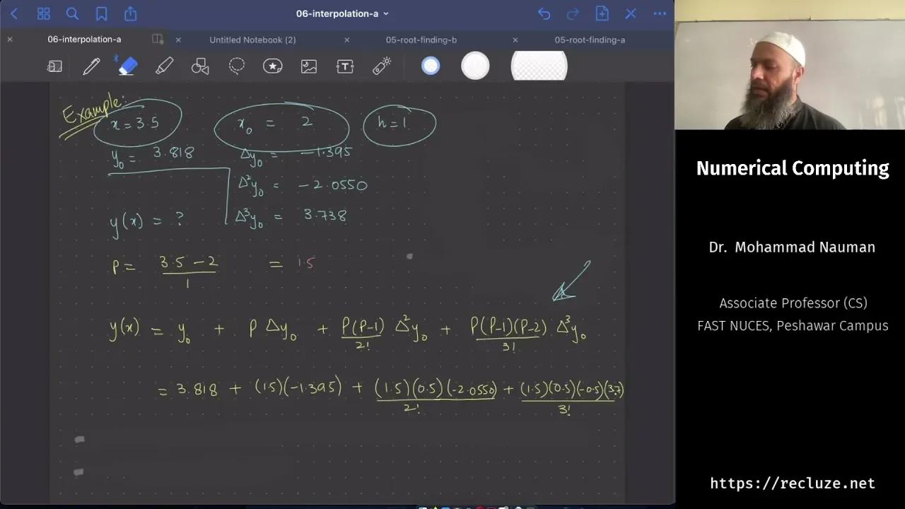Newtons Method For Interpolation Code Numerical Computing 15 2134