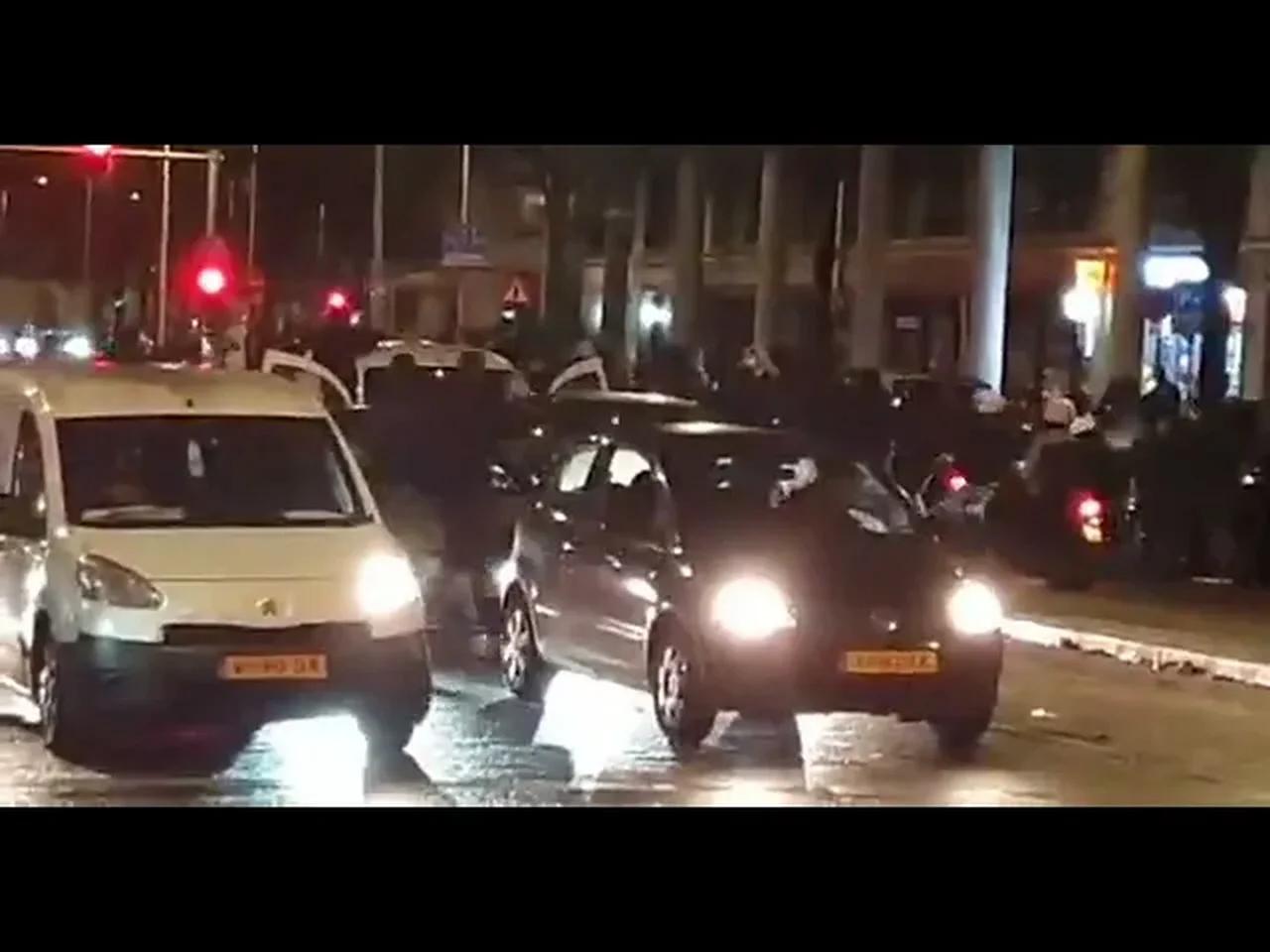 Massive riots in The Hague, The Netherlands tonight after Police ...