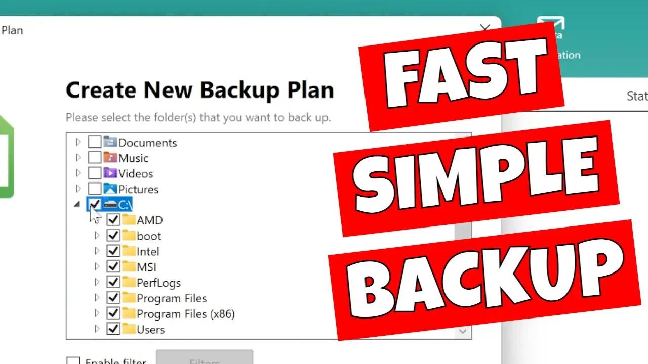 EASY DATA PC File & Folder Backup Or Restore ASUSTOR Backup Plan Tutorial
