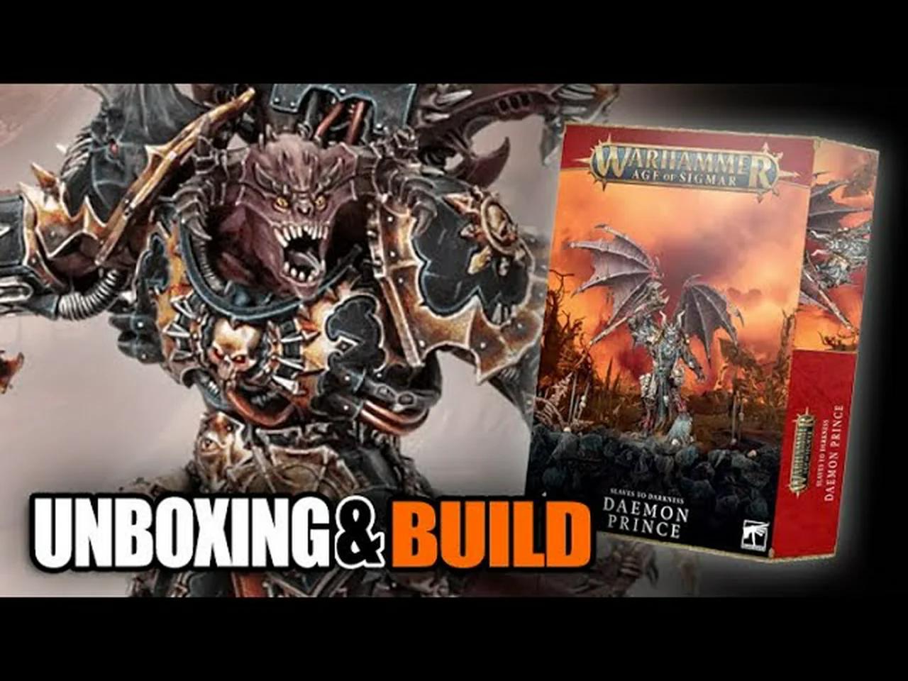 Let's Build Chaos Daemon Prince Miniature Unboxing Warhammer 40k Age of ...