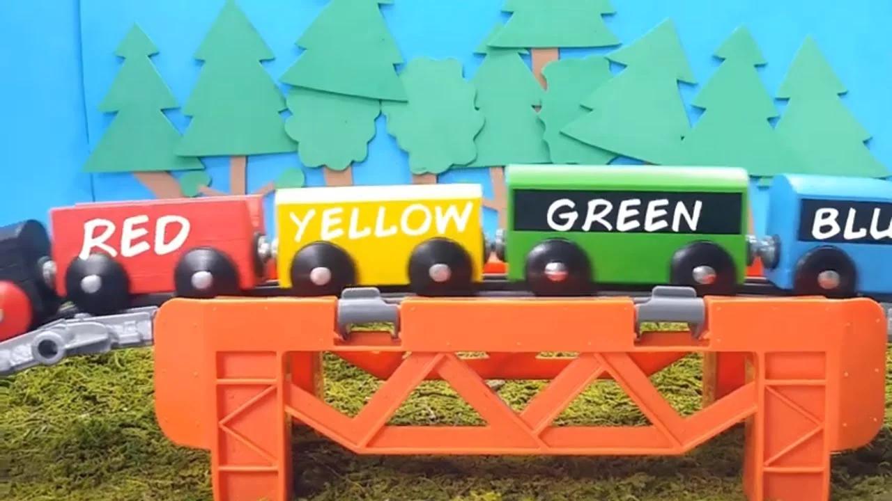 Learn 5 Colors With Thomas And Friends Wooden Train Toys To learn Colors