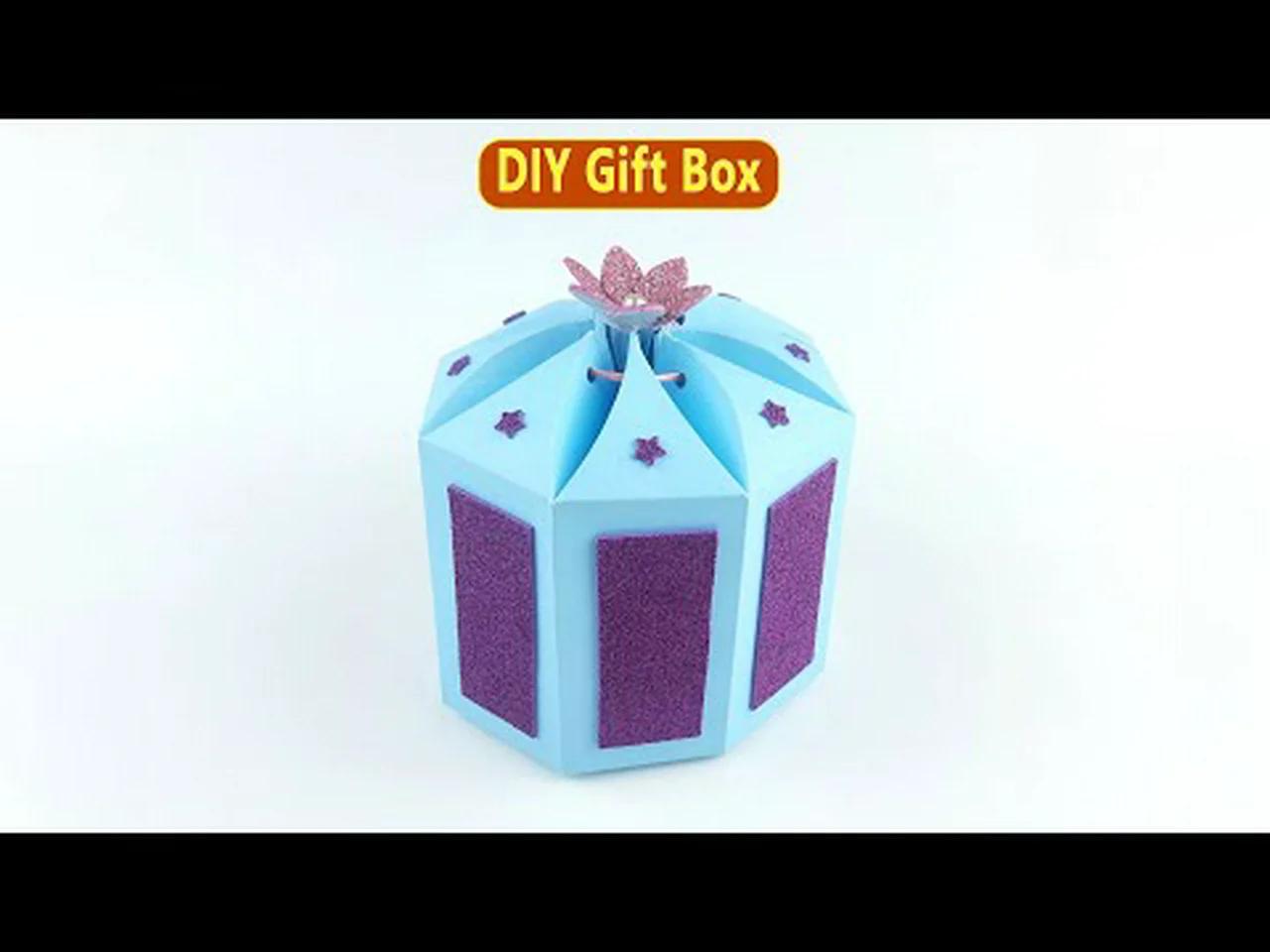DIY Gift Box With Paper Step by Step - Easy Paper Crafts