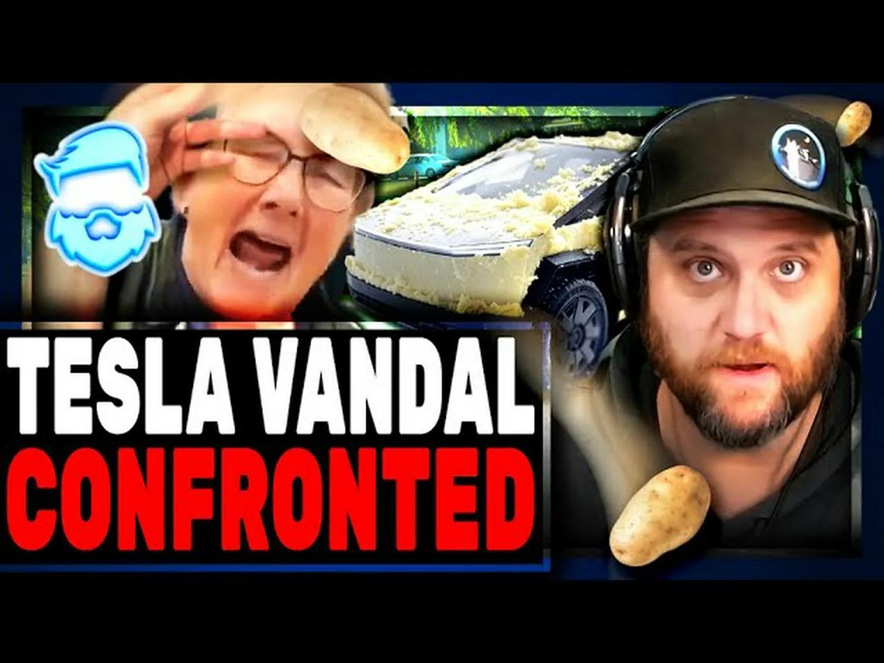 Woke Tesla Vandal "Mashed Potato Bandit" Suffers INSTANT REGRET ...