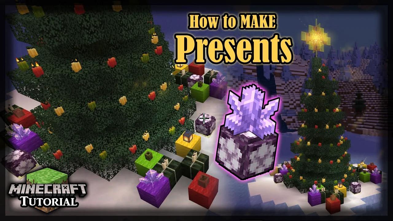 MINECRAFT Presents 🎁 How to Make PRESENTS in MINECRAFT. Gift Wrapping ...
