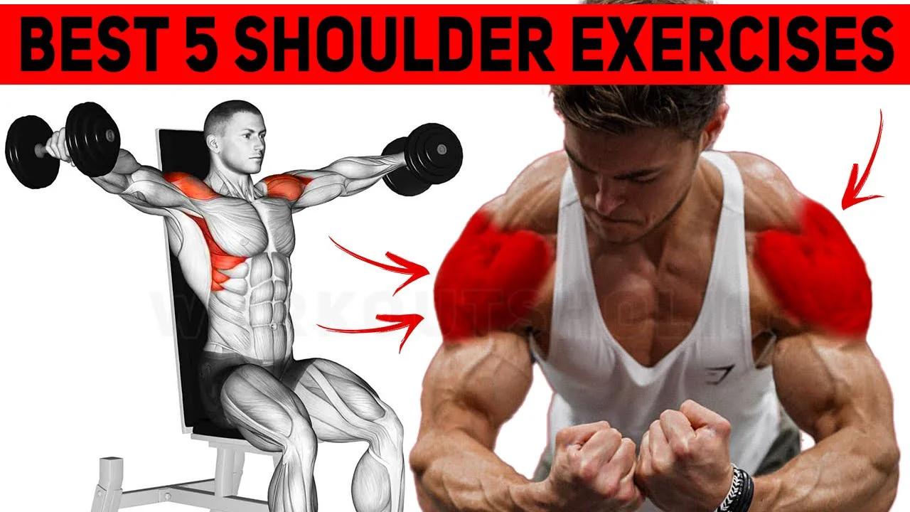 Best 5 Effective shoulder exercises 🔥 Gym Workout Motivation