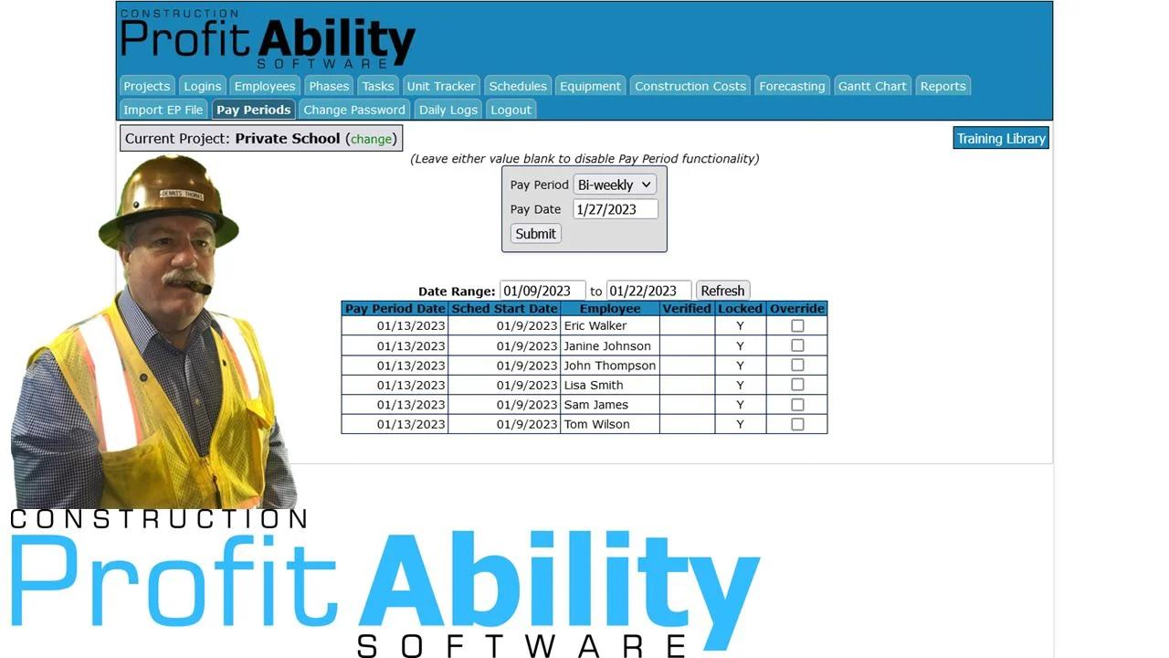Electrical Contractor Scheduling Software - Pay Periods - Compatible ...