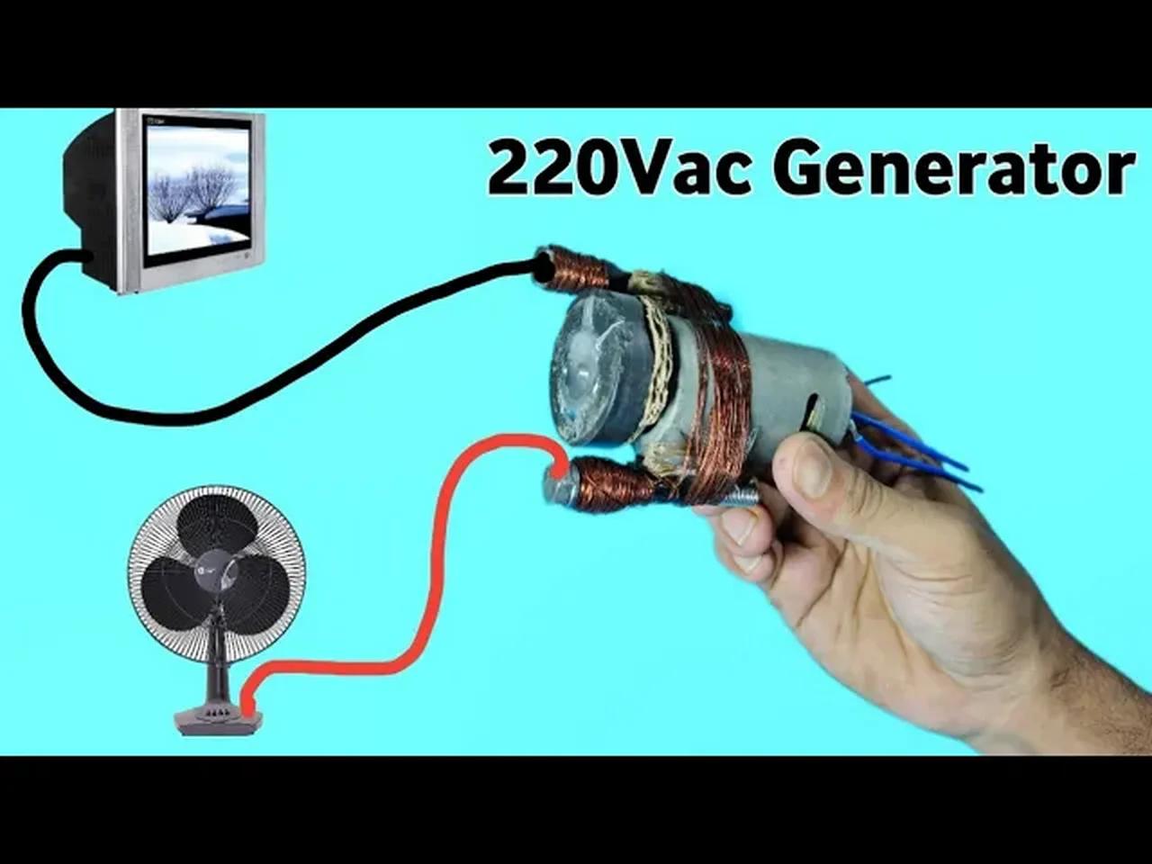 i make 220vac electric dynamo generator at home from magnetic coil and ...