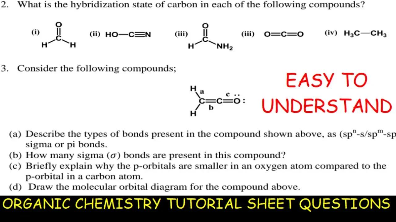 Organic chemistry tutorial sheet