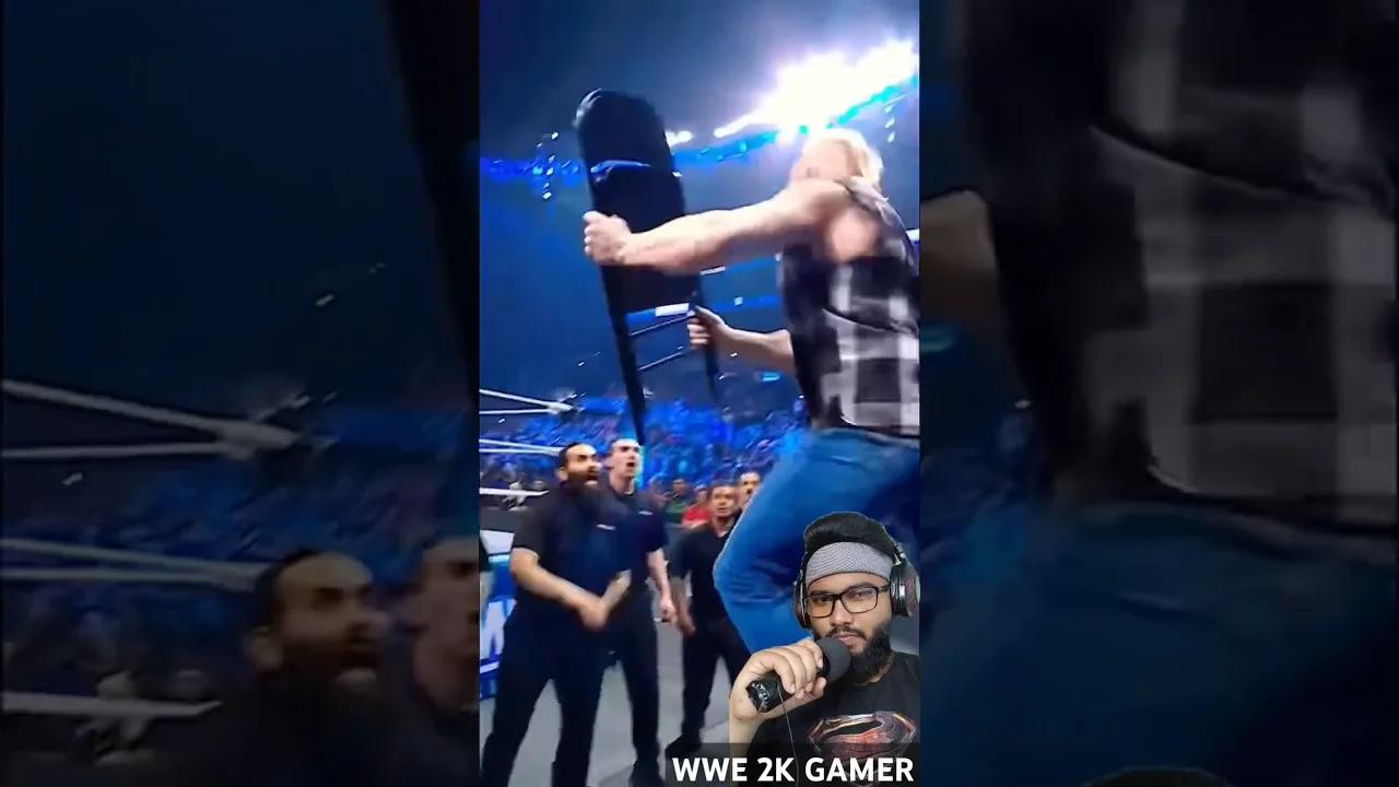 Brock Lesnar's steel chair attack on security guards #Shorts #wwe