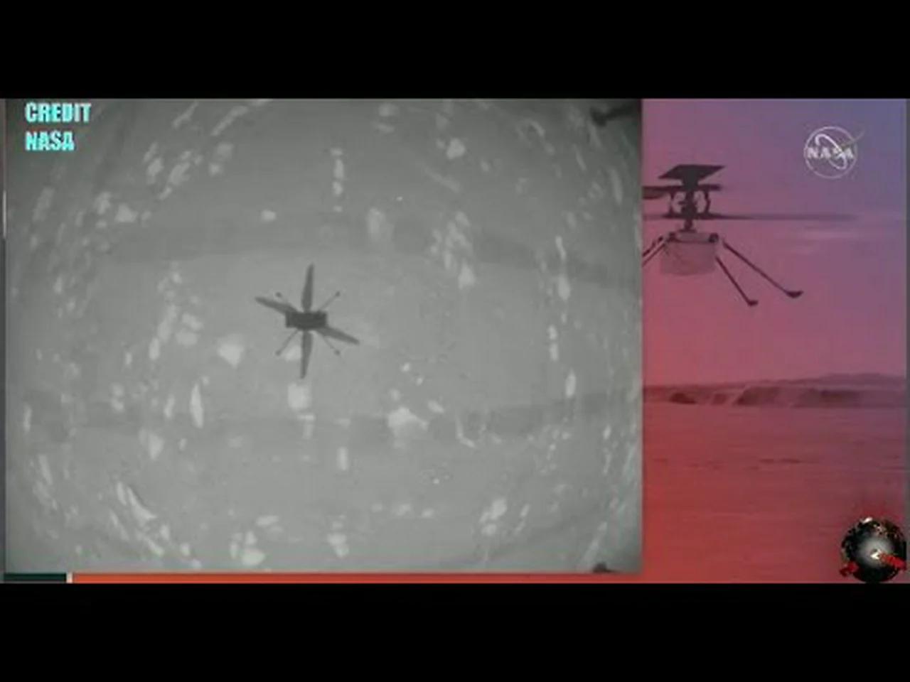 Ingenuity Mars Helicopter completes first flight (full thing)