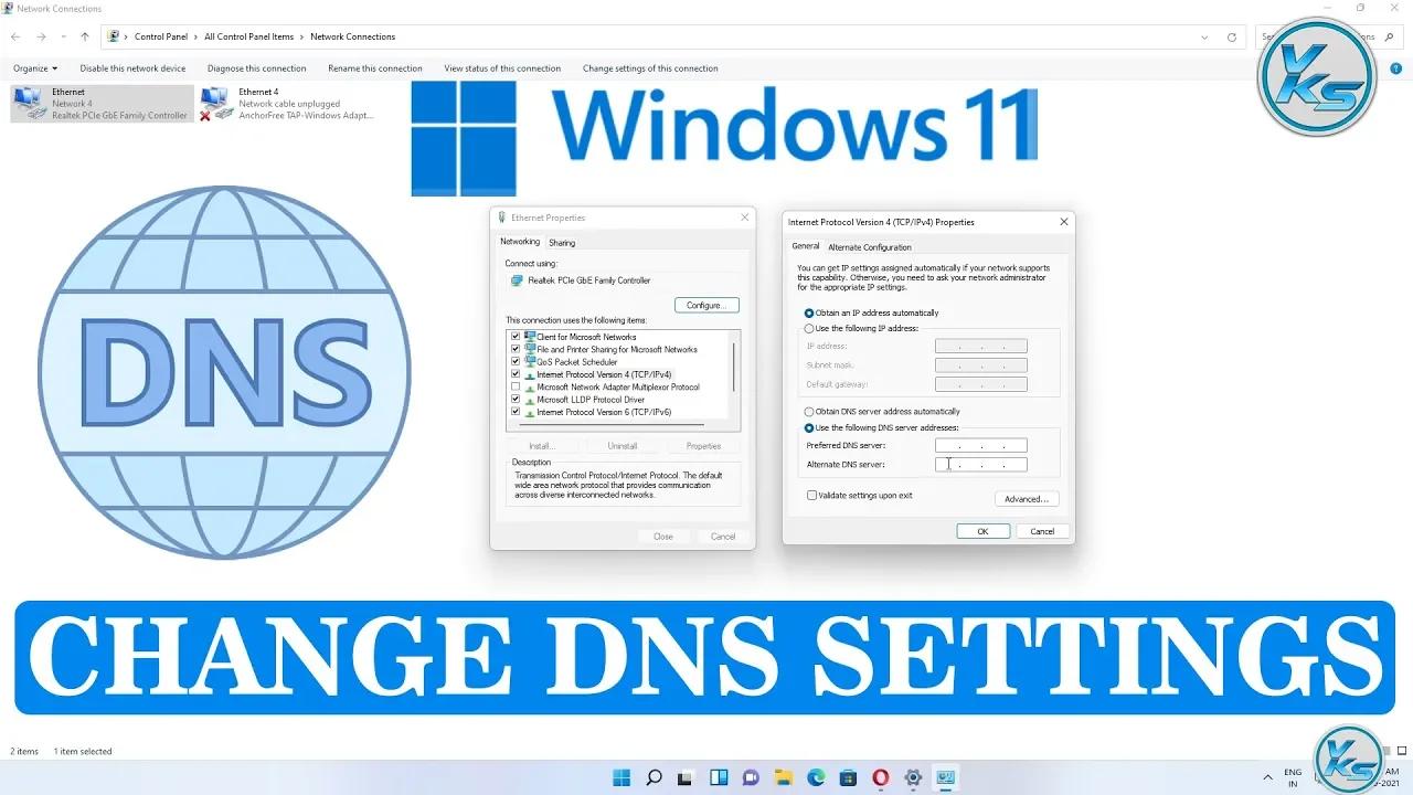 How To Change DNS Settings on Windows 11 | Change the DNS Server
