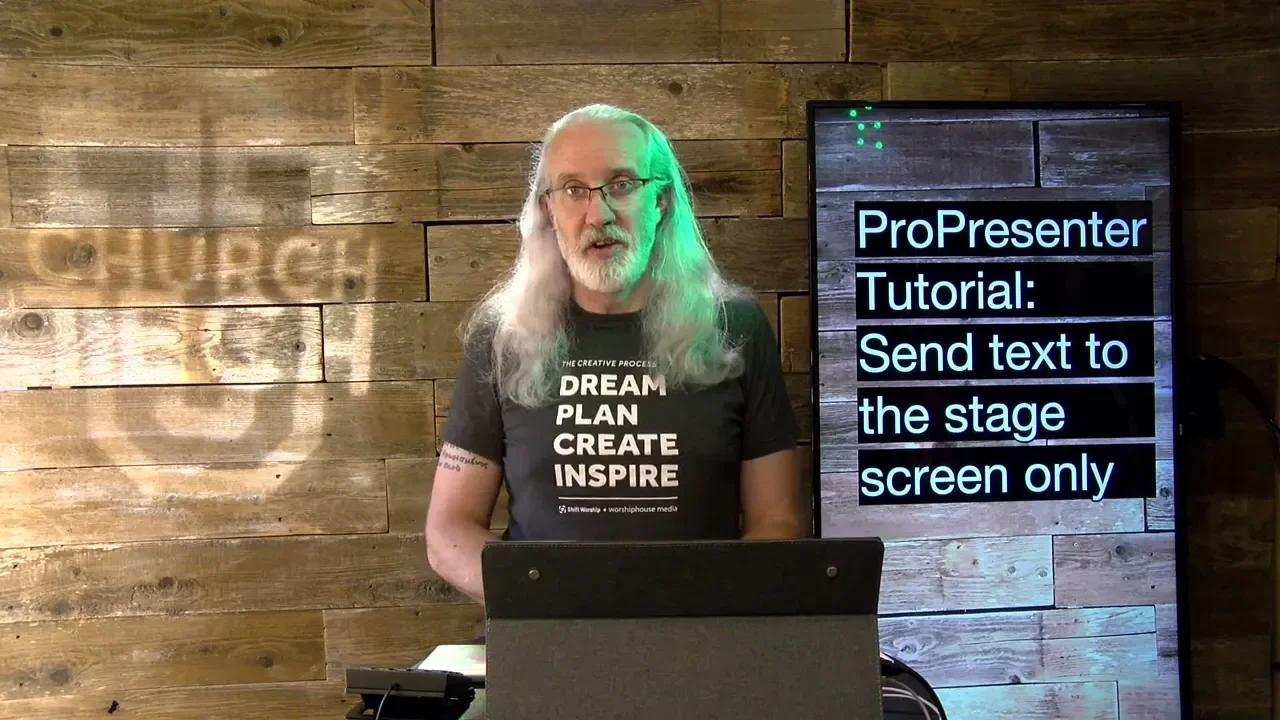 ProPresenter 7 Tutorial: How to display things on the stage screen only